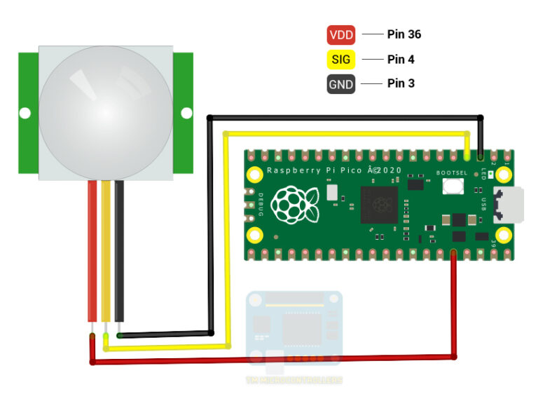 pico-pir-wiring | Microcontroller Tutorials
